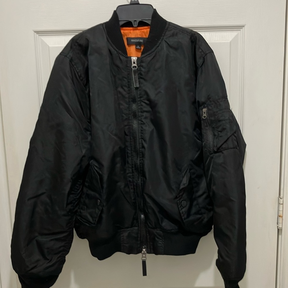 Ring Of Fire Flight Jacket Aviation Pilot Bomber Coat… - Gem